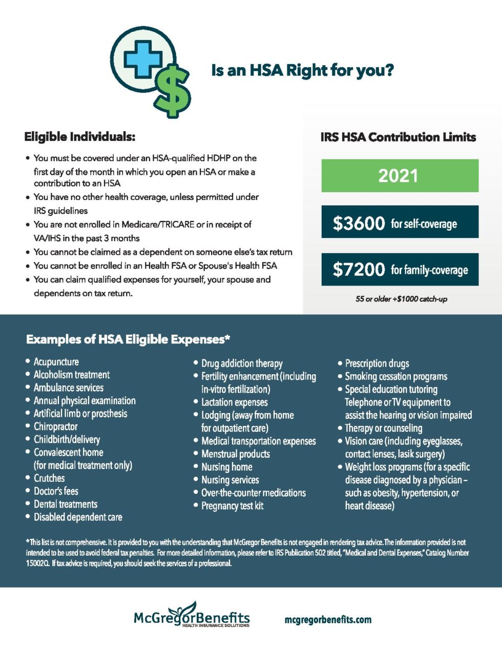 Individual HSA Plans, Washington State - McGregor Benefits HSA Broker